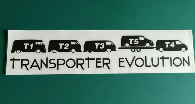 VW TRANSPORTER EVOLUTION SMALL (29cm) Split/Bay/T25/T4/T5 - Vinyl Decal ...