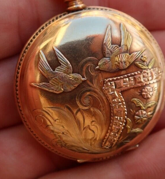 RARE VINTAGE ANTIQUE Waltham 1.5" Gold Filled Wind Up Pocket Watch ...