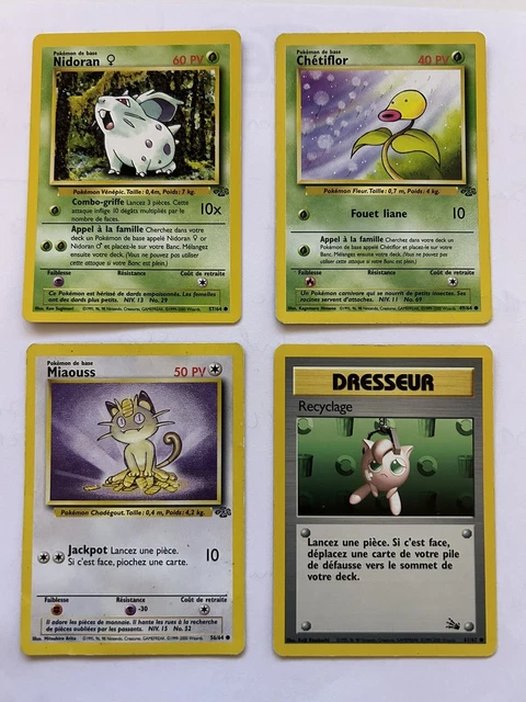 LOT DE CARTE Pokémon 1ere Génération - Wizard. Set jungle - Set Fossile ...