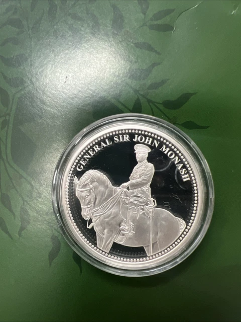 VINTAGE MACQUARIE MINT Silver Coin Medallion Ww1 General Sir John ...