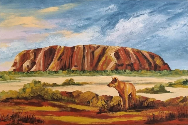 ULURU NT -AYERS Rock - Signed Original acrylic painting on canvas ...