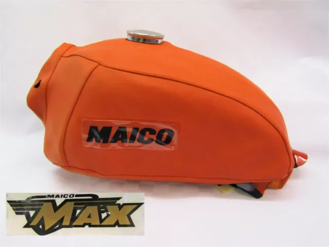 MOTOCROSS MX MAICO 1978-1979 Red Leather Tank Cover Protector as 2nd ...