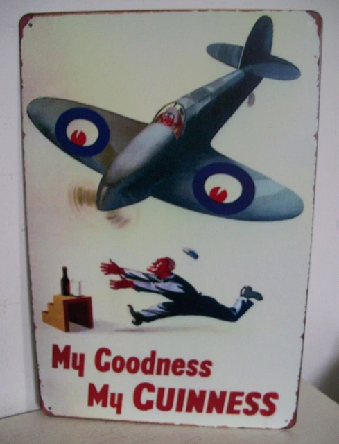 VINTAGE DESIGN MY Goodness My Guinness Aeroplane Spitfire Raf Bomber ...