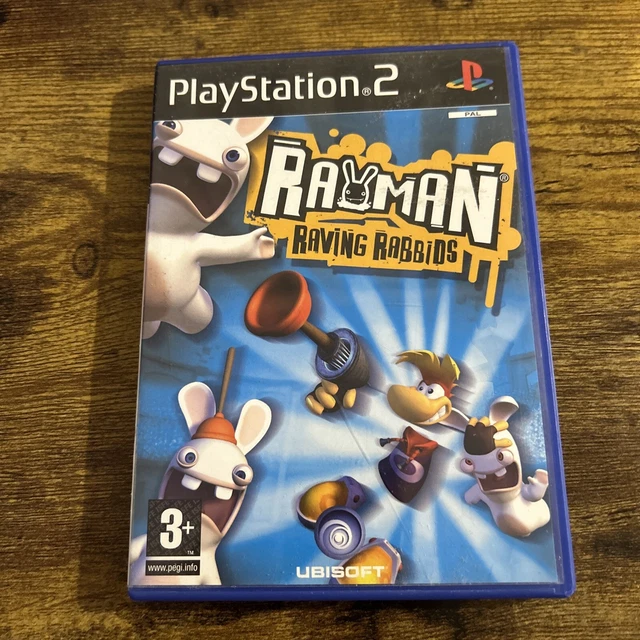 RAYMAN RAVING RABBIDS Rabbits PS2 Sony PlayStation Game Free Post PAL ...