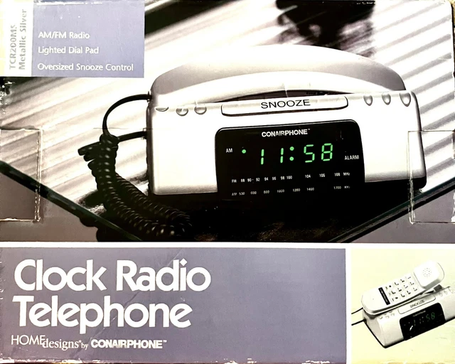 VINTAGE CONAIR PHONE AM/FM Clock Radio £20.07 - PicClick UK