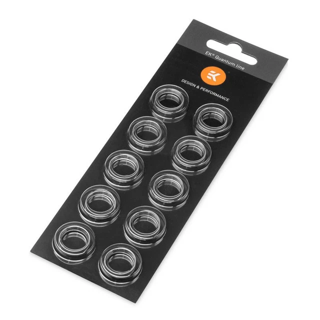 EK WATER BLOCKS EK-Quantum Torque Color Ring 10-Pack STC 12/16 - silber ...