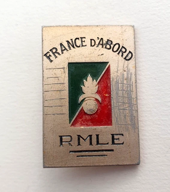 RMLE RÉGIMENT DE Marche de la Légion Etrangère, Augis alu, inscriptions ...