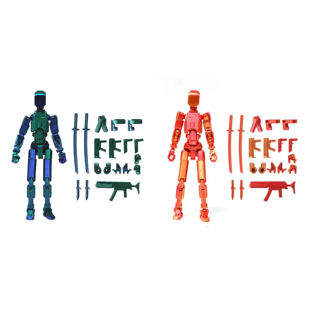 13 3D PRINTED Action Figure Full Body Mechanical Movable Toy (1pc blue ...