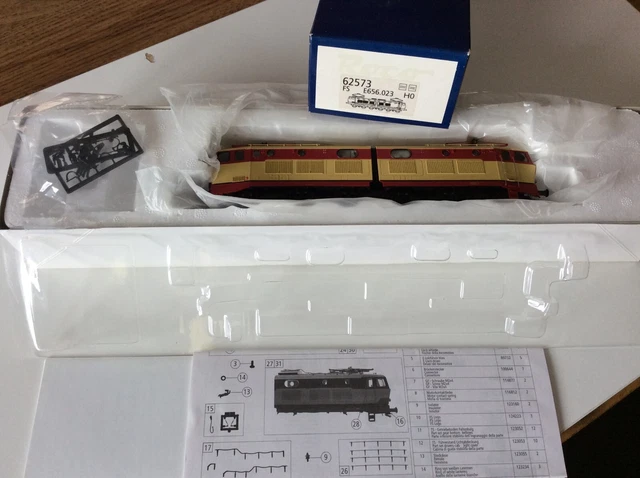 ROCO 62573 E656 023 Livrea sperimentale giallo/rosso “TEE”, tetto ...