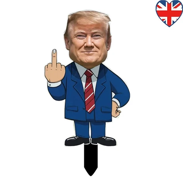 TRUMP MIDDLE FINGER Yard Signs Wooden Trump 2024 Yard Signs Outdoor ...