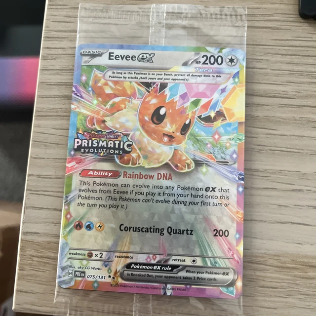 POKEMON EEVEE EX 075/131 Prismatic Evolutions SURPRISE BOX PROMO ...