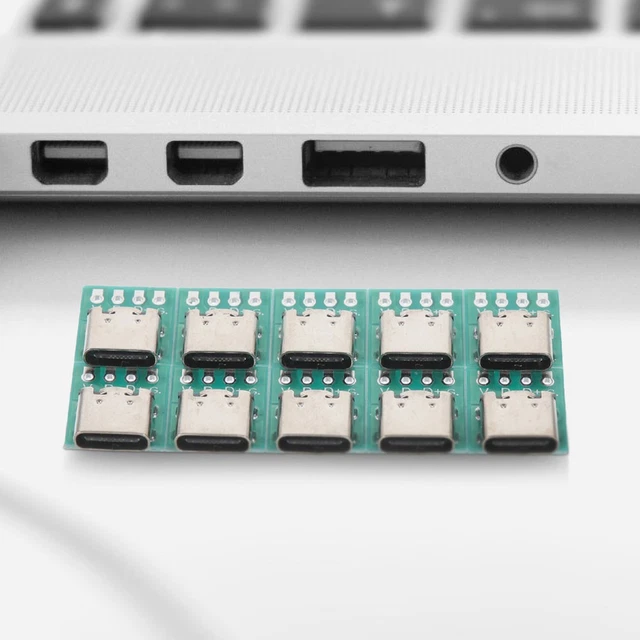 20 PCS USB to Usbc Adapter Pcb Connectors Female Board Type-c Converter ...