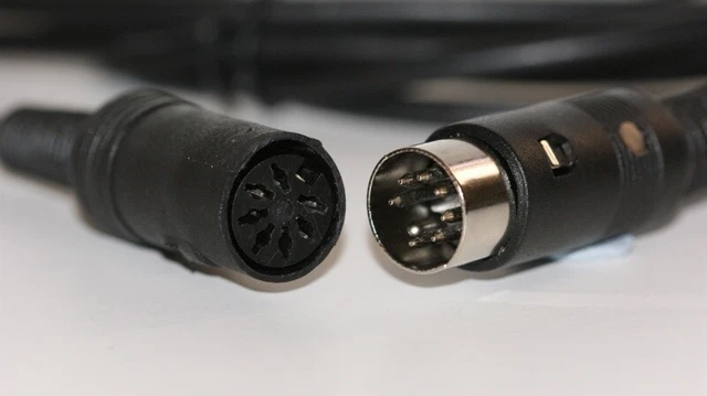 7 PIN DIN extension lead / cable, male to female (plug to socket) 1m to ...