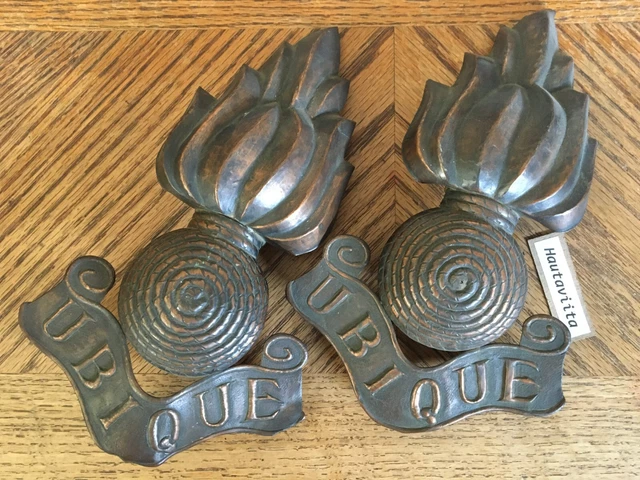 RCE ENGINEERS MOTORCYCLE Staff Car Fender Badges Rare Pair UBIQUE ...