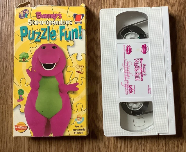 BARNEY'S STU-U-UPENDOUS PUZZLE Fun! VHS White Tape Edition 1997 £10.72 ...