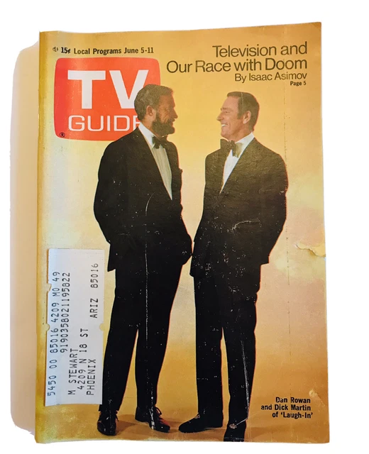 VINTAGE TV GUIDE June 1971 Rowan and Martin Laugh In Isaac Asimov Susan ...