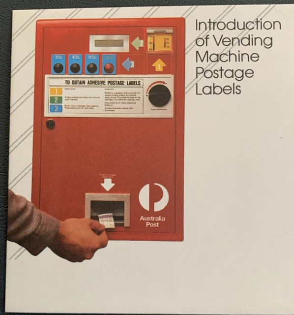 AUSTRALIA FDC 1984 Introduction of Vending Machine Postage Labels $2.75 ...