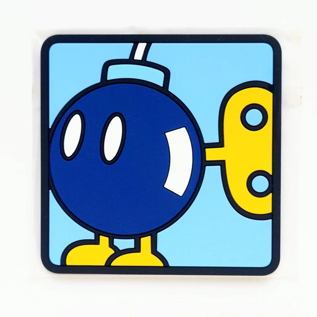 NINTENDO CLUB RUBBER Coaster Mat Japan Super Mario Bob-omb Bomb ...