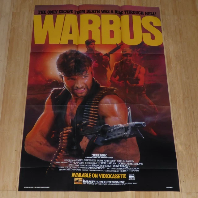 WARBUS ORIGINAL 1980S VHS HOME VIDEO RELEASE MOVIE POSTER DANIEL ...