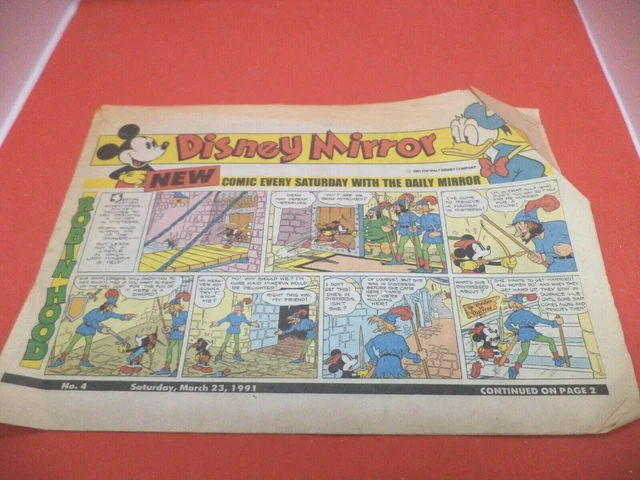 DISNEY MIRROR NO4 old vintage comic strip NEWSPAPER magazine 1990S 23 ...