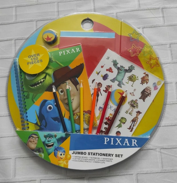 DISNEY PIXAR OFFICIAL Jumbo Stationary Set school university pens ...