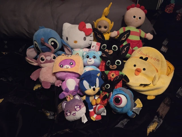 CHARACTER SOFT TOY Plush Bundle Inc Sonic , Bing , Tomblinoo And More £ ...