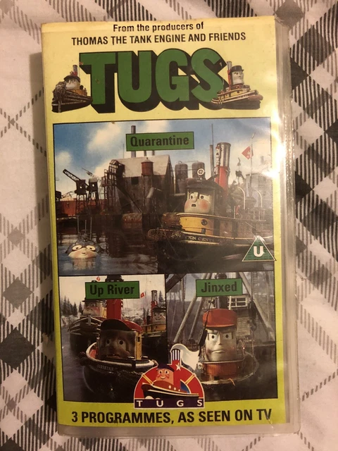 TUGS 3 EPISODES Quarantine, Up River, Jinxed VHS Video Children's TV ...
