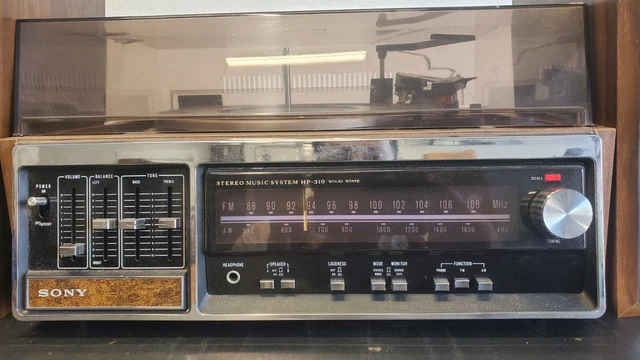 SONY HP-310 STEREO System Record Player Turntable AM-FM SS-310 Speakers ...