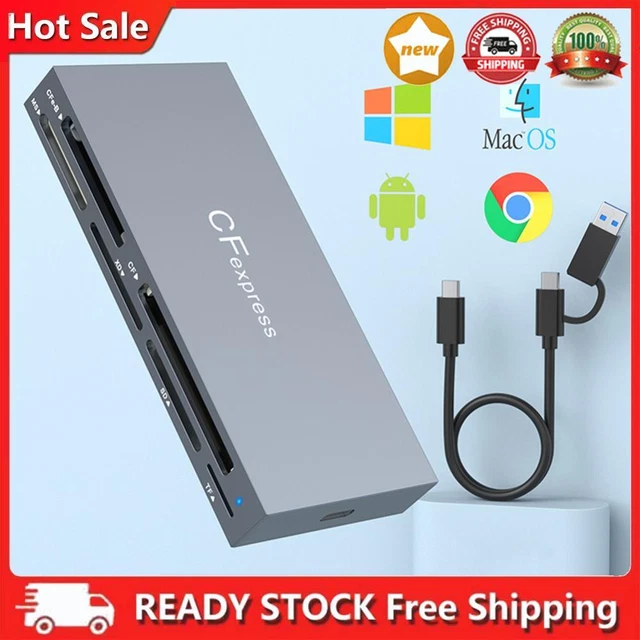 6 IN 1 CFexpress Type B/CF/XD/MS/SD/TF Card Reader Memory Adapter with ...