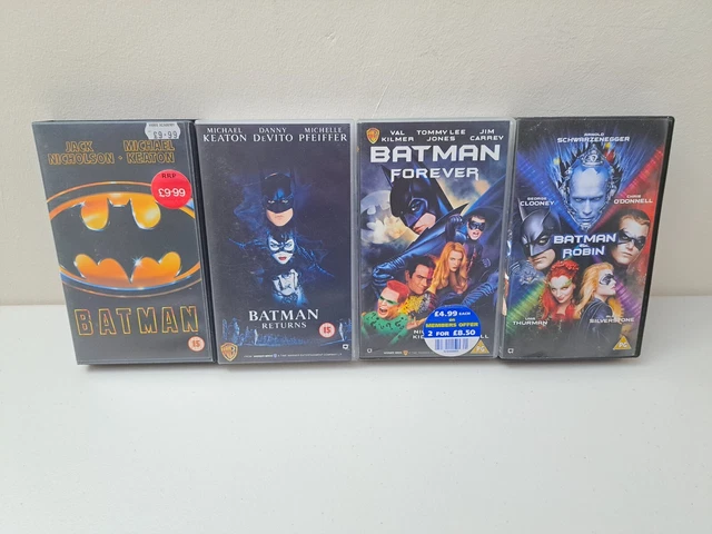 BATMAN VHS MOVIE Collection 1989-1997 Batman, Returns, Forever, & Robin ...