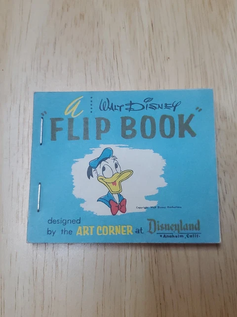 VINTAGE DISNEYLAND A Walt Disney Flip Book Donald Duck Mint Condition ...
