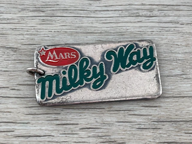 VINTAGE MARS MILKY Way Candy Employee Name Tag Key Feb Id Tag Sterling ...