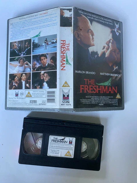 THE FRESHMAN MARLON Brando Matthew Broderick RARE VHS Video Big Case Ex ...