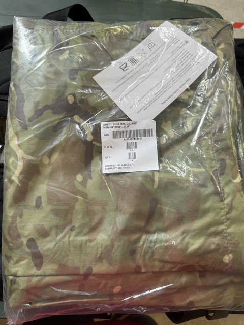 GENUINE BRITISH ARMY Issue MTP Pattern BASHA / Shelter Sheet / Tarp £79 ...