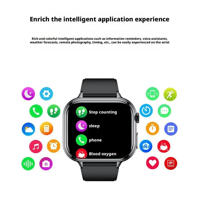 SMART WATCH TK17 ECG Heart Rate Health Monitoring SOS BT Calling ...