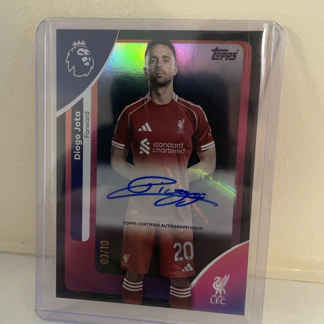 TOPPS PREMIER LEAGUE 2026 Diogo Jota Liverpool 03/10 Auto signature ...