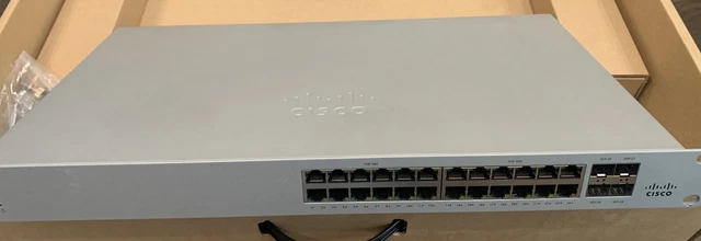 CISCO MERAKI MS120-24 PoE+ 1G Layer 2 Cloud Managed 24 Port Switch ...