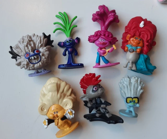 DREAMWORKS TROLLS WORLD Tour Movie Cake Topper Figures Bundle Set Lot ...