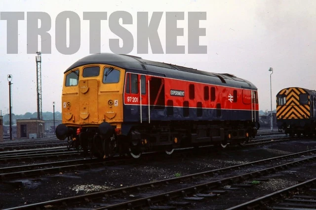 35MM SLIDE BR British Rail Diesel Loco Class 97 97201 Derby 1980 ...