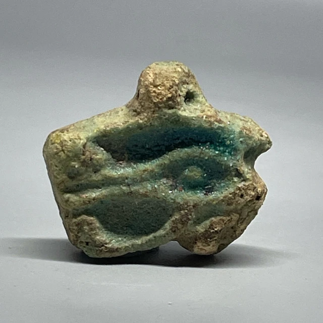 RARE ANCIENT EGYPTIAN Glazed Faience Wadjet Eye of Horus Amulet 350 BC ...