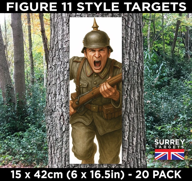 FIG11 SHOOTING TARGETS Air Rifle Pistol Gun WWI GERMAN Imperial Army ...