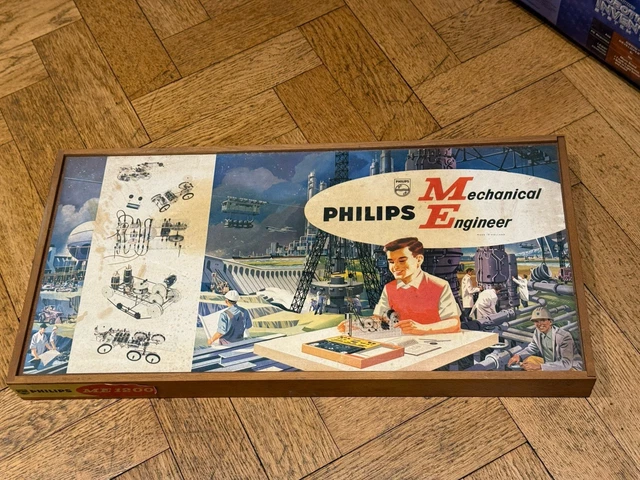 VINTAGE 1960S PHILIPS Mechanical Engineer Construction Set ME1200 ...