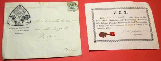 RELIC PAPER CERTIFICATO CON RELIQUIA DELLA BEATA M.MADDALENA DELL ...