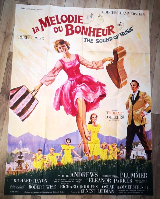 AFFICHE ORIGINALE DE cinéma - La Mélodie du bonheur - 120x160 cm EUR 150,00 - PicClick FR