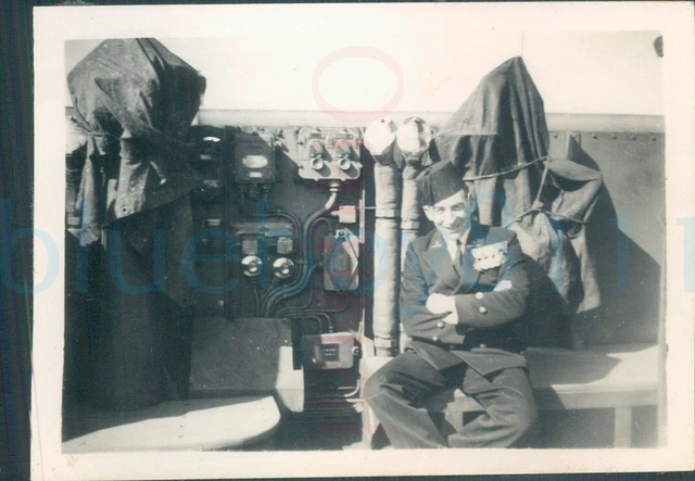 1939 CPO HALE On Bridge HMS Resolution Oran N africa 3.3x2.3" Orig ...