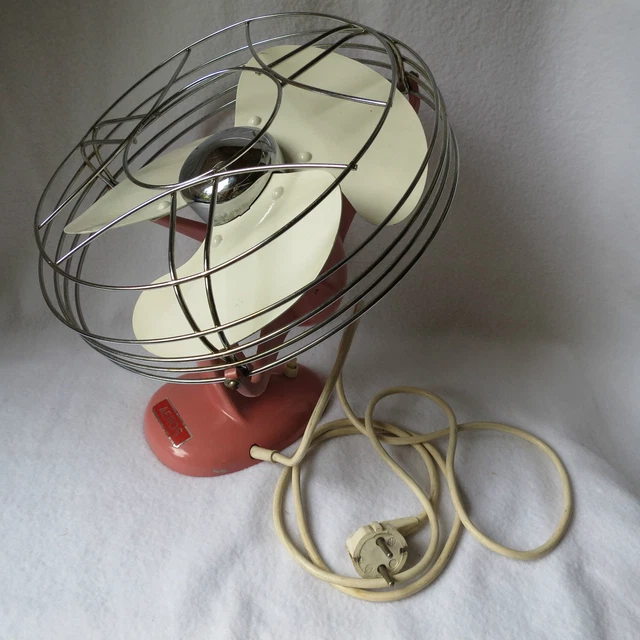 AEROS ALTER VENTILATOR Tischventilator pink cool! D.G.M. Germany 50er J ...