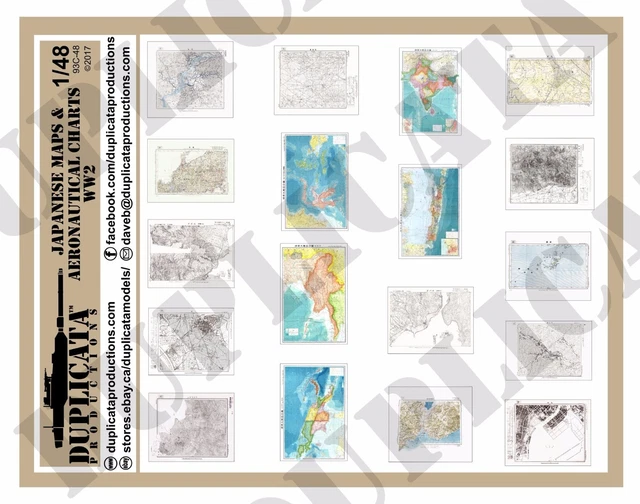 DIORAMA/MODEL ACCESSORY - 1/48 Japanese Maps & Aeronautical Charts ...