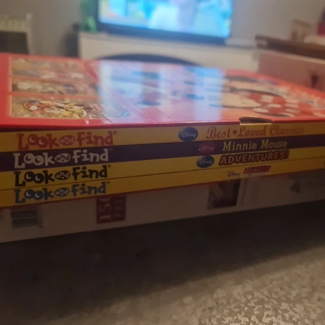 DISNEY LOOK AND Find Mickey & Minnie Mouse 4 Book Box Set Brand New ...
