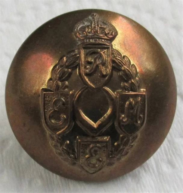 BRITISH ARMY:&R.E.M.E. OFFICER'S BRASS BUTTON" (Large, 24mm, REME, WW2 ...