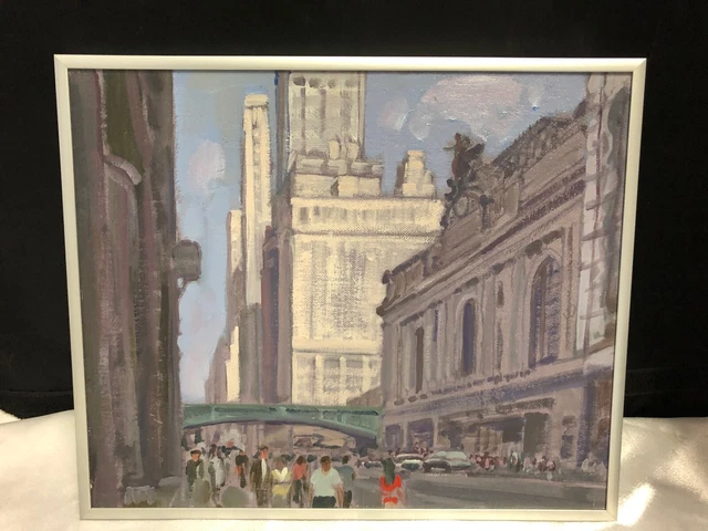 PETER EWART CANADIAN Artist "Grand Central Station Oil On Board $1,230. ...